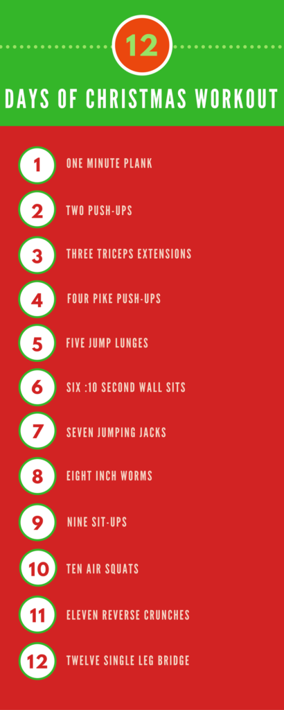 12 days of Christmas workout - EBOOST Blog